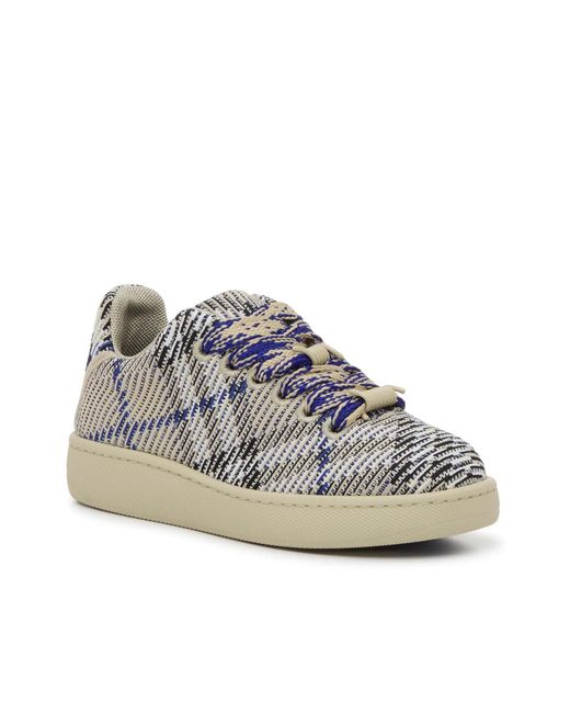 Burberry Box Knit Platform Sneaker in Blue | Lyst