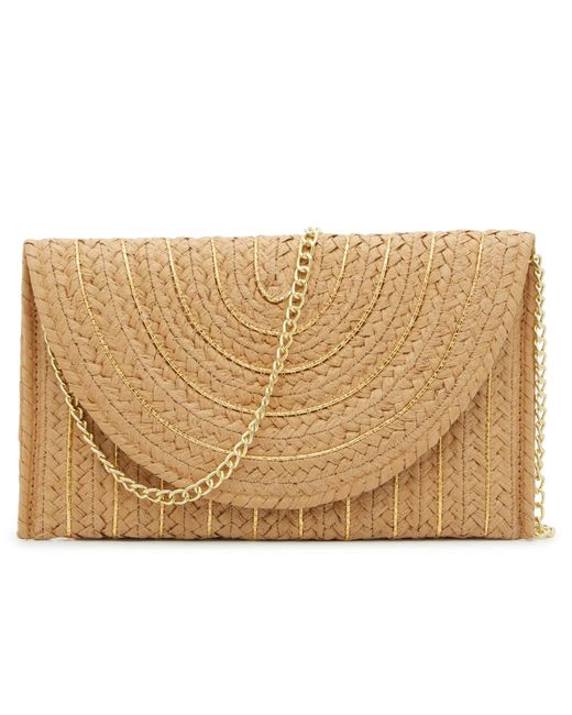 Kelly & Katie Lurex Straw Clutch in Metallic | Lyst