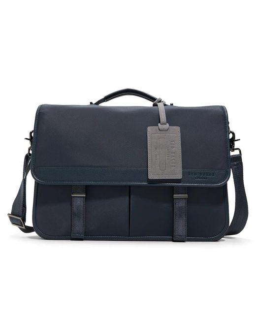 Ted Baker Malcolm Laptop Messenger Bag in Blue for Men | Lyst