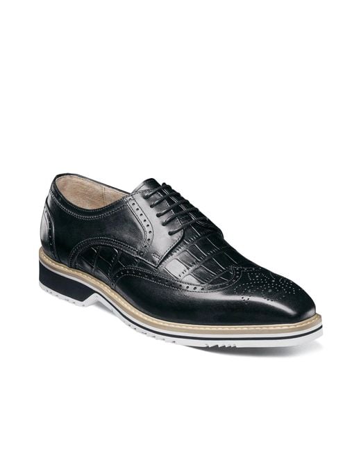 Stacy Adams Beaumont Wingtip Oxford in Black for Men | Lyst