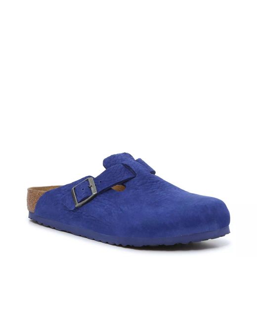 Birkenstock Wide Width Boston Clog in Blue for Men | Lyst