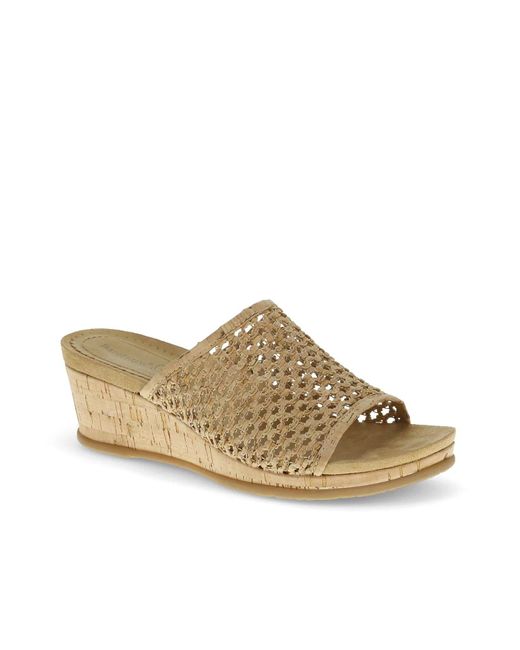 BareTraps Flossey Wedge Sandal in Brown | Lyst