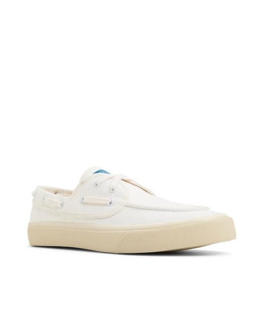 Sperry Top-Sider Seamate Boat Shoe in White for Men | Lyst