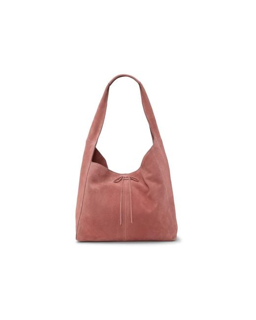 Lucky Brand Clem Suede Hobo Bag in Red | Lyst