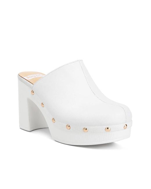 Rag & Co Benji Platform Clog in White | Lyst