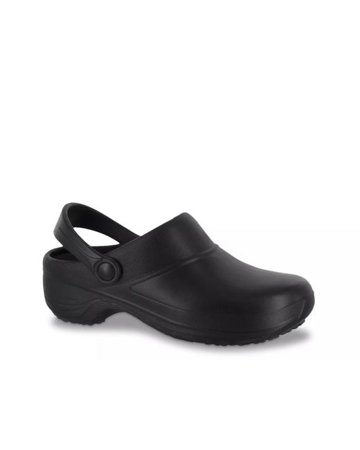 Easy Works by Easy Street Wide Width Time Clog in Black | Lyst