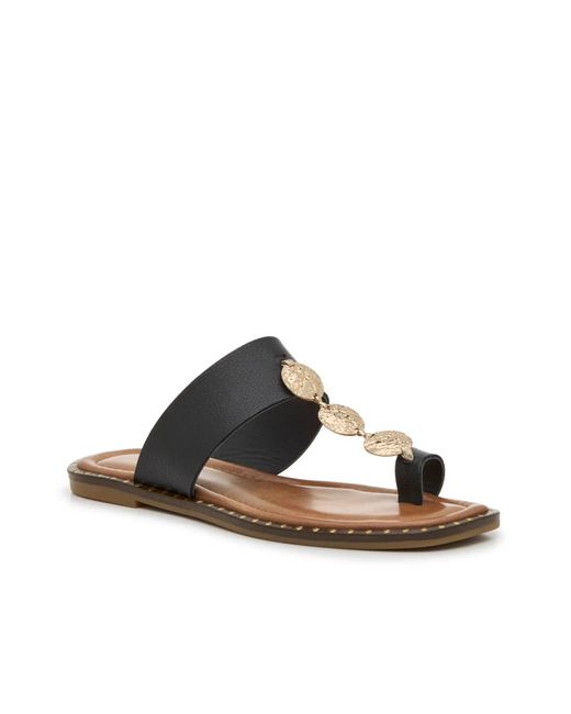 Coach and Four Penny Coin Sandal in Black | Lyst