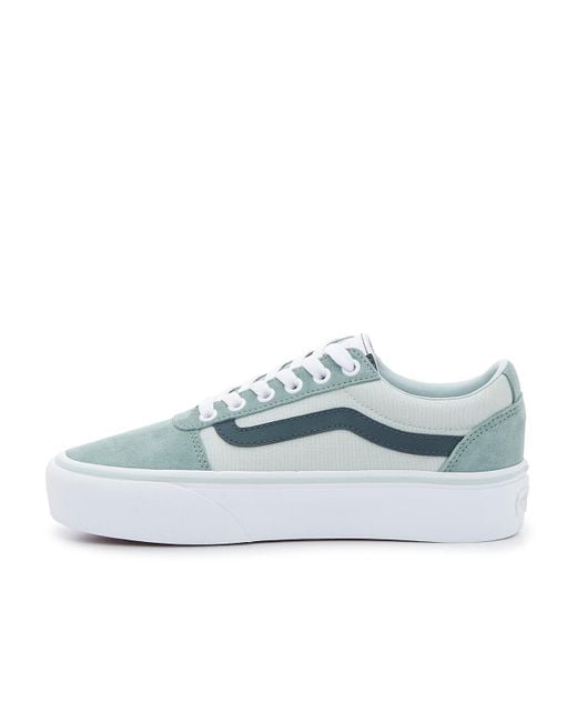Vans Ward Lo Platform Sneaker in Blue | Lyst