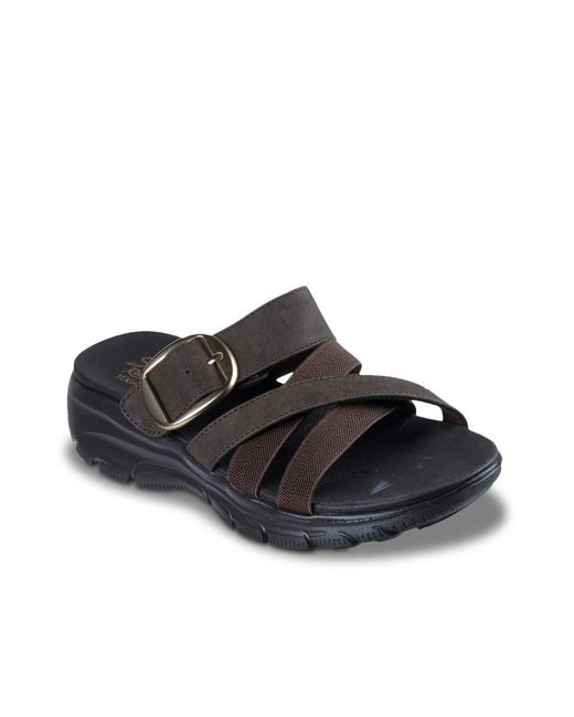 Skechers Relaxed Fit: Easy Going Perfect Company Sandal in Black | Lyst