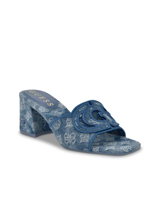 Guess Galsee Sandal in Blue | Lyst