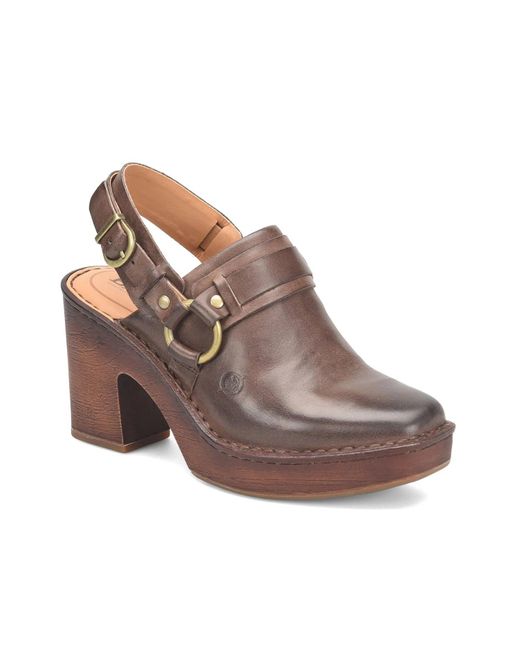 Born Hudson Platform Clog in Brown | Lyst