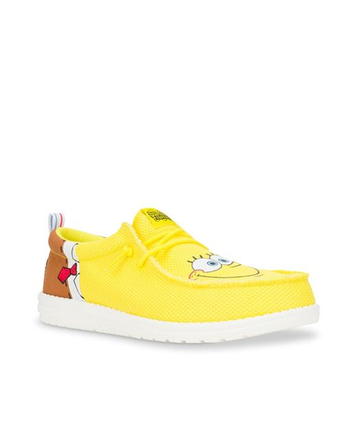 HeyDude Wally Spongebob Squarepants Slip-on in Yellow for Men | Lyst