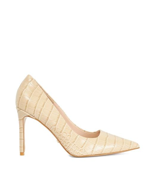Dune Assured Leather Court Shoes in Natural | Lyst UK