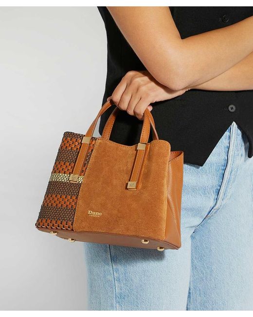 Dune Dinkydorry Textured Tote Bag in Brown | Lyst UK