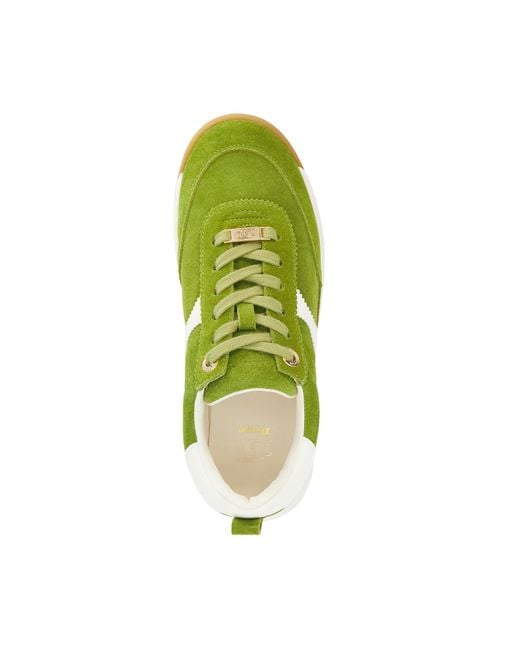 Dune Elsea Suede Lace-Up Trainers in Green | Lyst UK