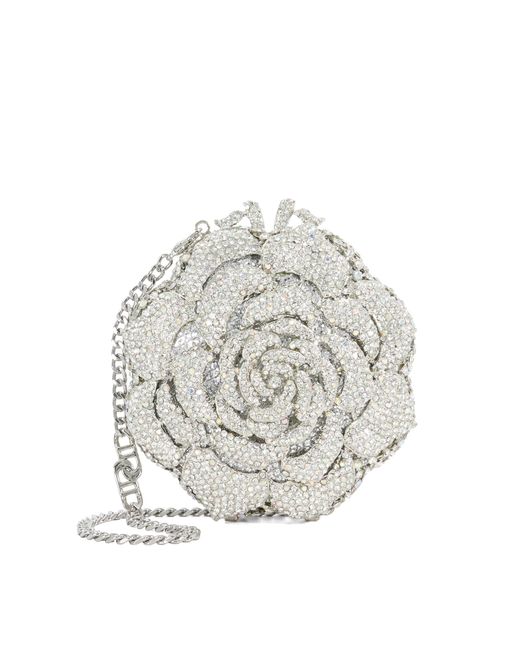 Dune Bling Floral Diamante Embellished Clutch in White | Lyst UK
