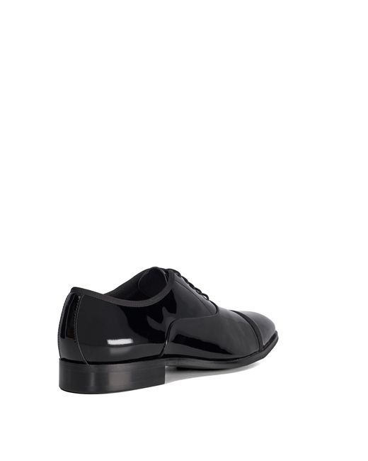Dune Shuffle Wf Wide Fit Patent Oxford Toe Cap Shoes in Black for Men ...