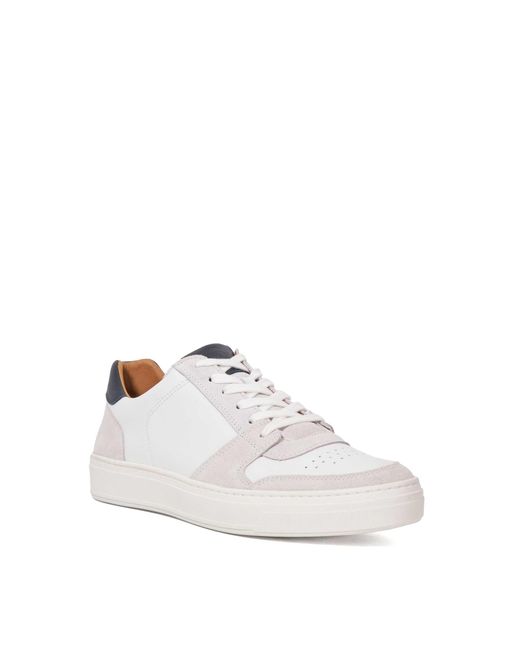 Dune Tawly Leather Cup Sole Trainers in White for Men | Lyst UK