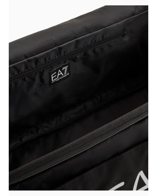 EA7 Technical-fabric Medium Duffel Bag With Oversized Logo in Black | Lyst