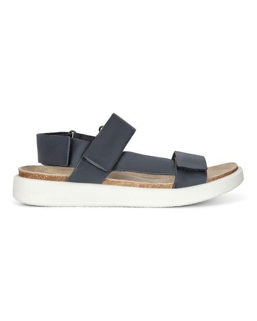 Vilebrequin Leather Ecco Corksphere Flat Sandal Size in Marine (Blue ...
