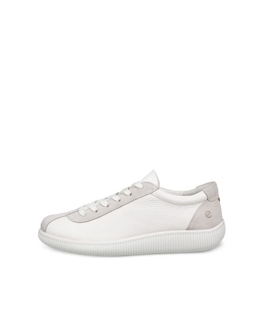 Ecco Soft Zero Shoe Leather in White | Lyst