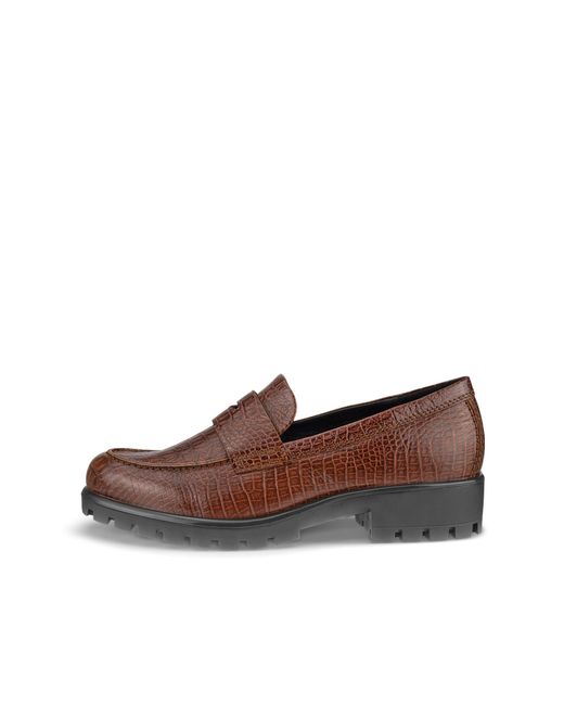 Ecco Modtray Moc-Toe Penny Loafer in Brown | Lyst