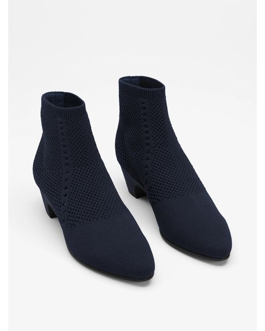Eileen Fisher Purl Recycled Stretch Knit Bootie in Blue | Lyst