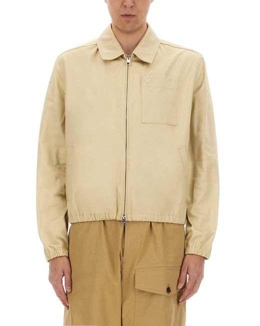 Ami Paris Adc Logo Jacket in Natural for Men | Lyst UK