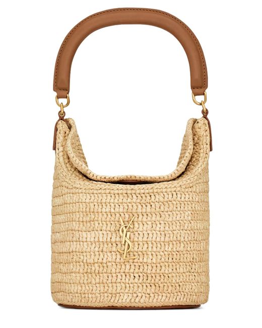 Saint Laurent Bucket Bag "Gaby" in Natural | Lyst
