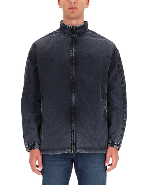 DIESEL Washed Casual Jacket in Blue for Men | Lyst UK