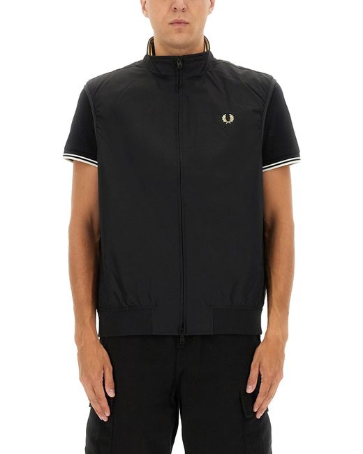 Fred Perry "Brentham" Vest in Black for Men | Lyst UK