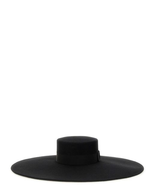 Nina Ricci Large Wool Felt Hat in Black | Lyst