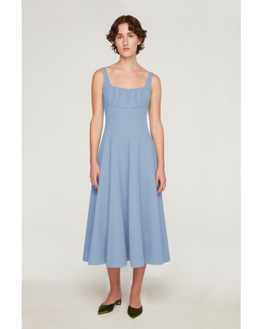 Emilia Wickstead Collins Dress in Blue | Lyst UK