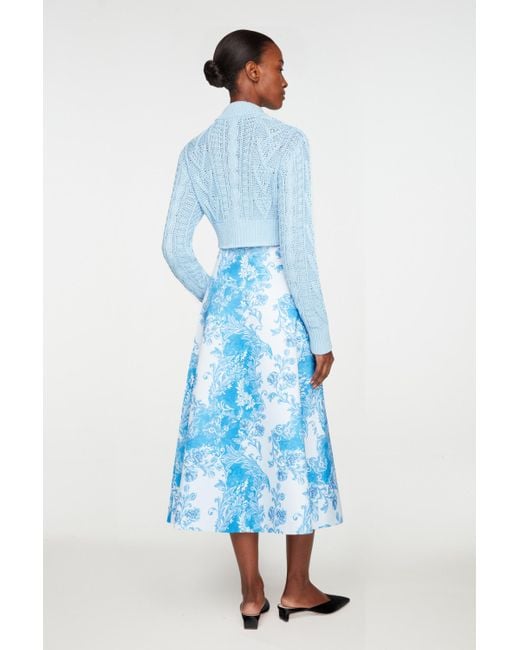 Emilia Wickstead Hallie Skirt in Blue | Lyst UK