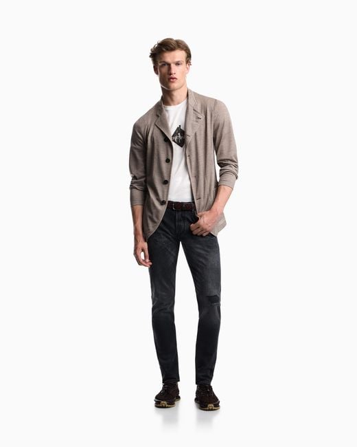 Emporio Armani Formal Jackets in Grey for Men | Lyst UK
