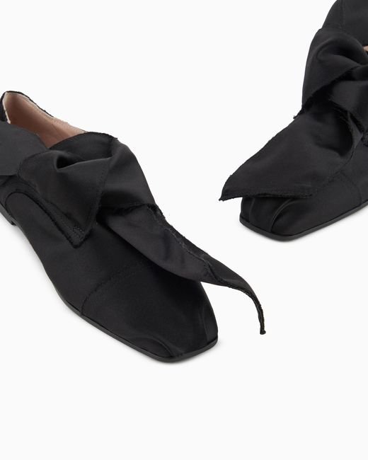 Black satin slippers store
