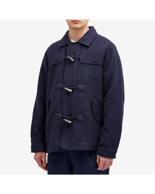Folk Duffle Coat in Blue for Men | Lyst