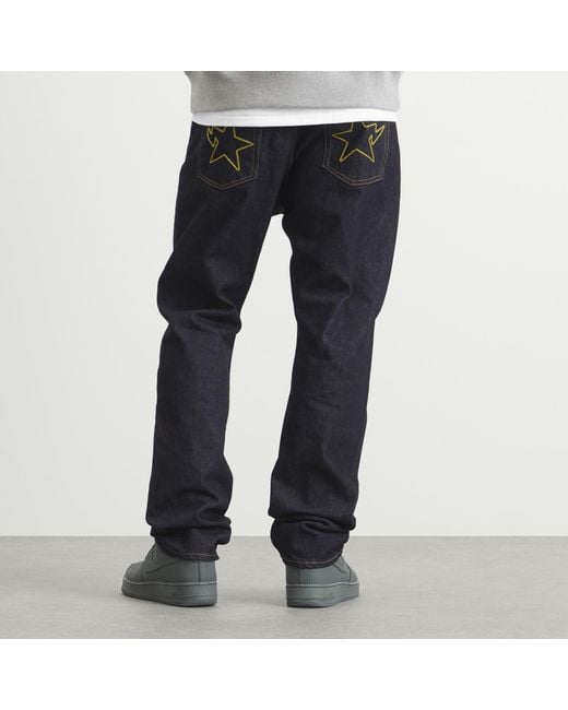 A Bathing Ape Sta Regular Fit 13Oz Denim Jeans in Blue for Men | Lyst UK