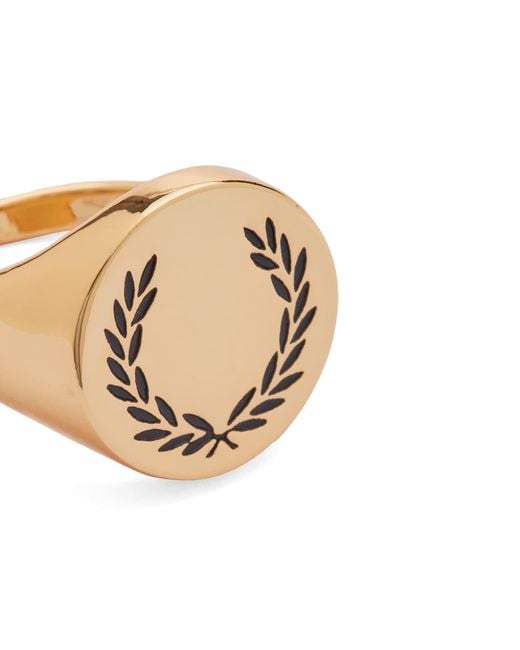 Fred Perry Laurel Wreath Signet Ring in Metallic for Men | Lyst