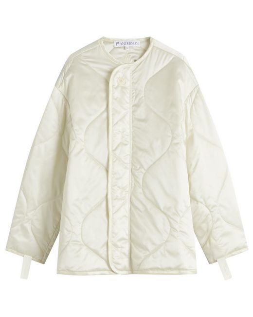 JW Anderson Oversized Quilted Jacket in White | Lyst