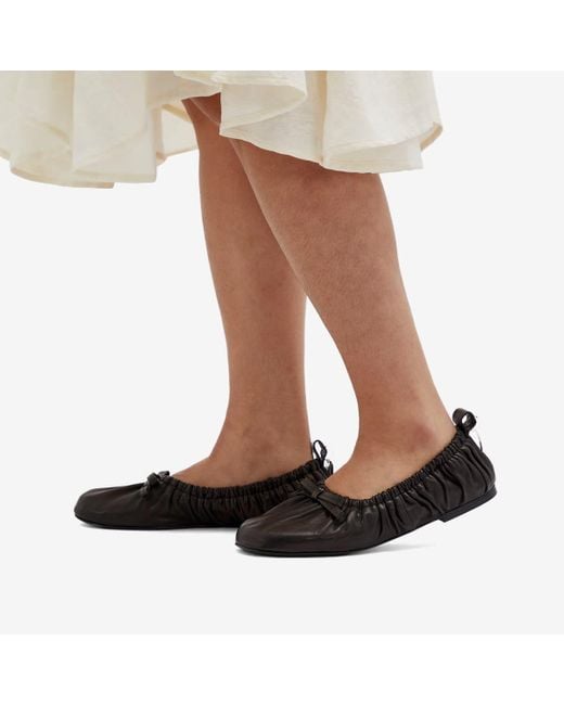 Acne Studios Texture Ballet Flat in Black | Lyst