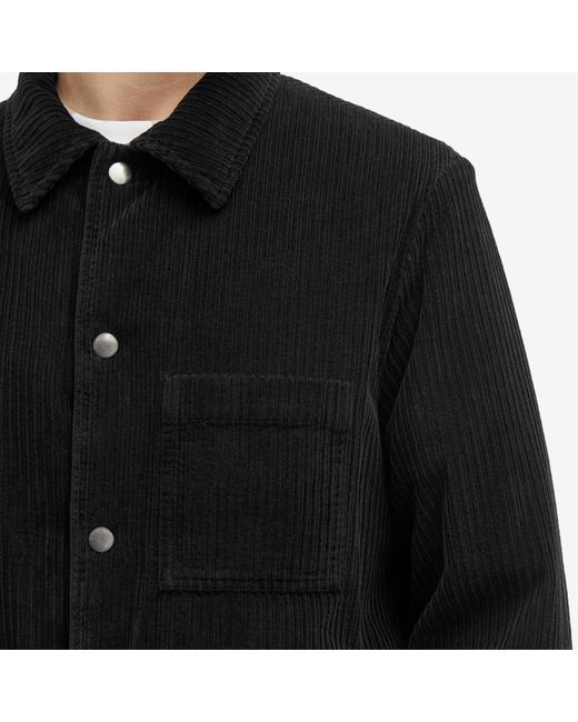 A.P.C. Emile Corduroy Chore Jacket in Black for Men | Lyst