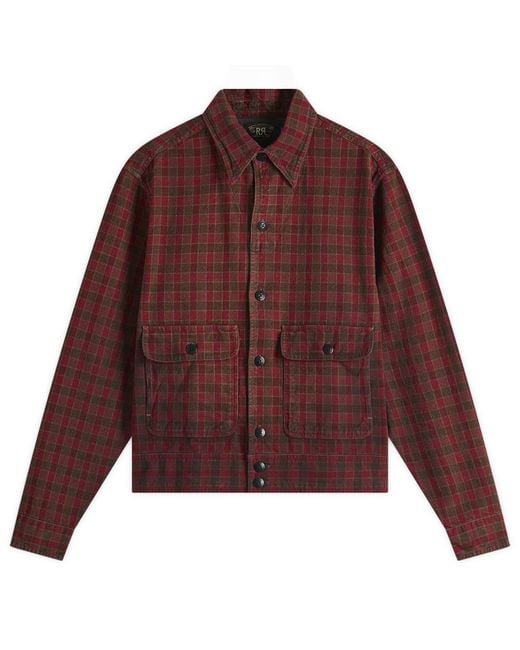 RRL Highway Check Overshirt in Purple for Men | Lyst