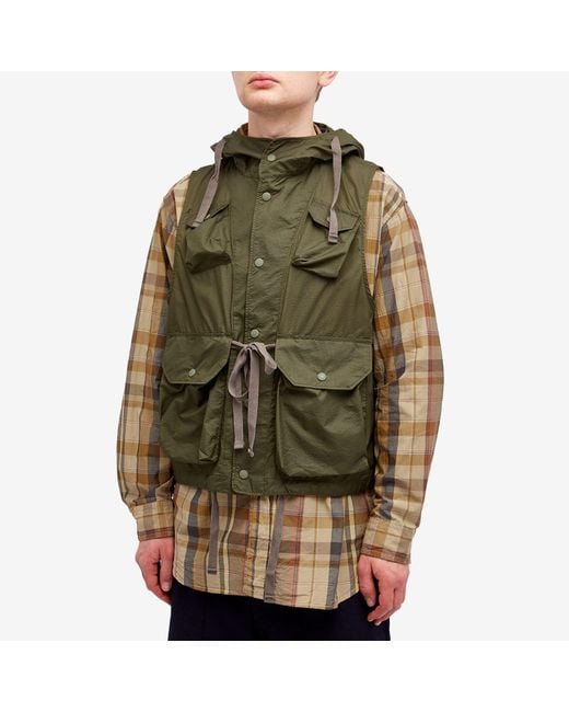 Engineered Garments Field Vest in Green for Men | Lyst