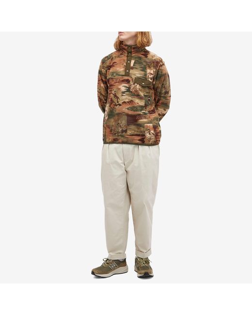 Polo Ralph Lauren Ski Camo Fleece Pullover Jacket in Brown for Men | Lyst
