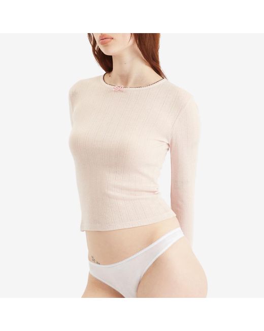 Fruity Booty Commando Thong in White | Lyst