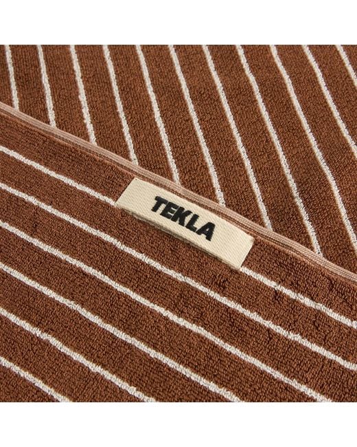Tekla Organic Terry Hand Towel in Brown | Lyst UK