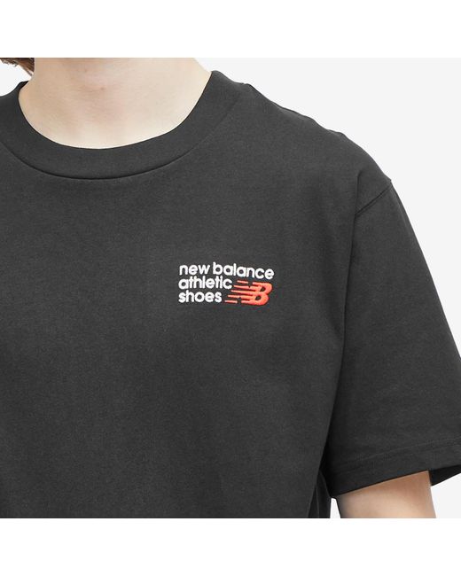New Balance Nb Athletics Premium Logo Relaxed T-Shirt in Black for Men ...