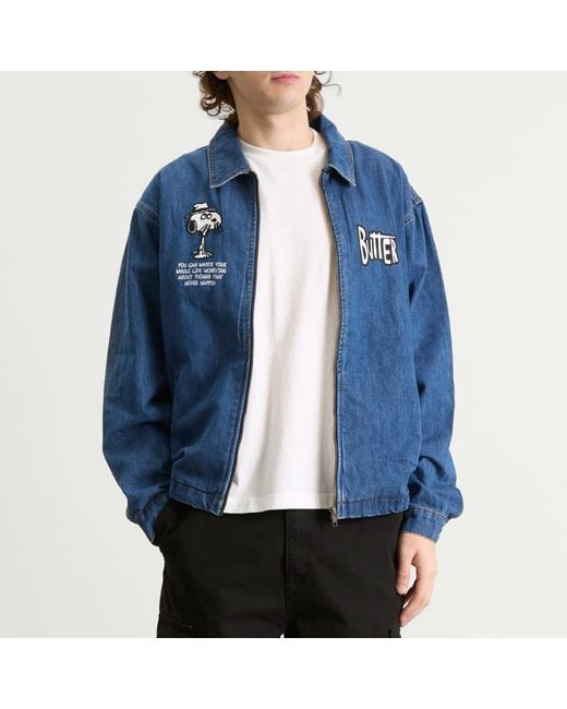 Butter Goods X Peanuts Spike Denim Jacket in Blue for Men | Lyst UK