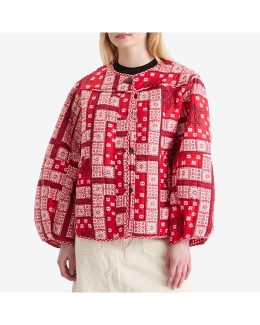 Damson Madder Macy Reversible Jacket in Red | Lyst
